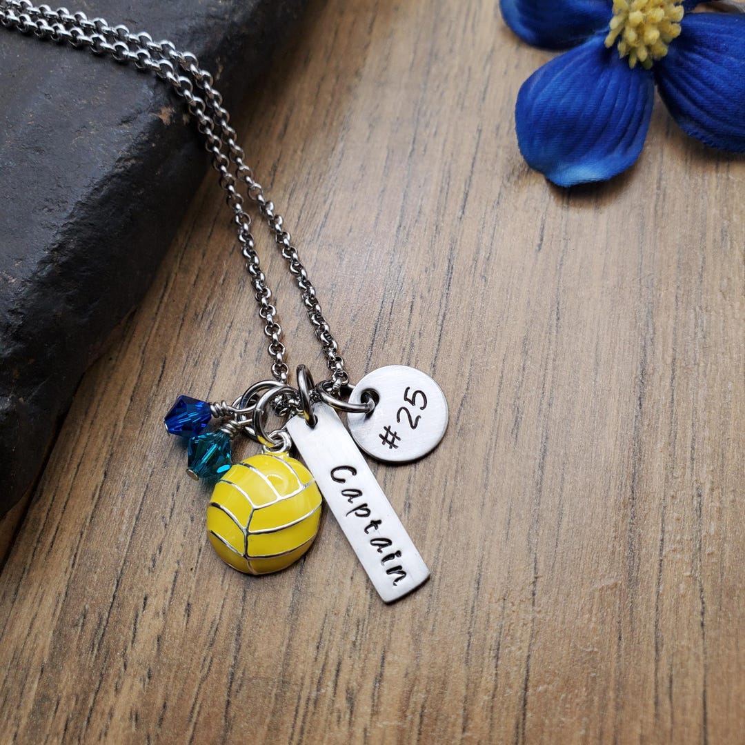 Water Polo Captain Necklace, Personalized Captain Gifts, Water Polo ...