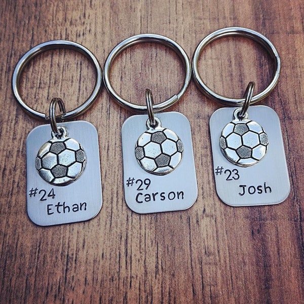 Personalized Keychains for Boys Soccer - Etsy