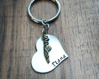 Hand Stamped Personalized Dance Keychain Dancer Gifts | Etsy