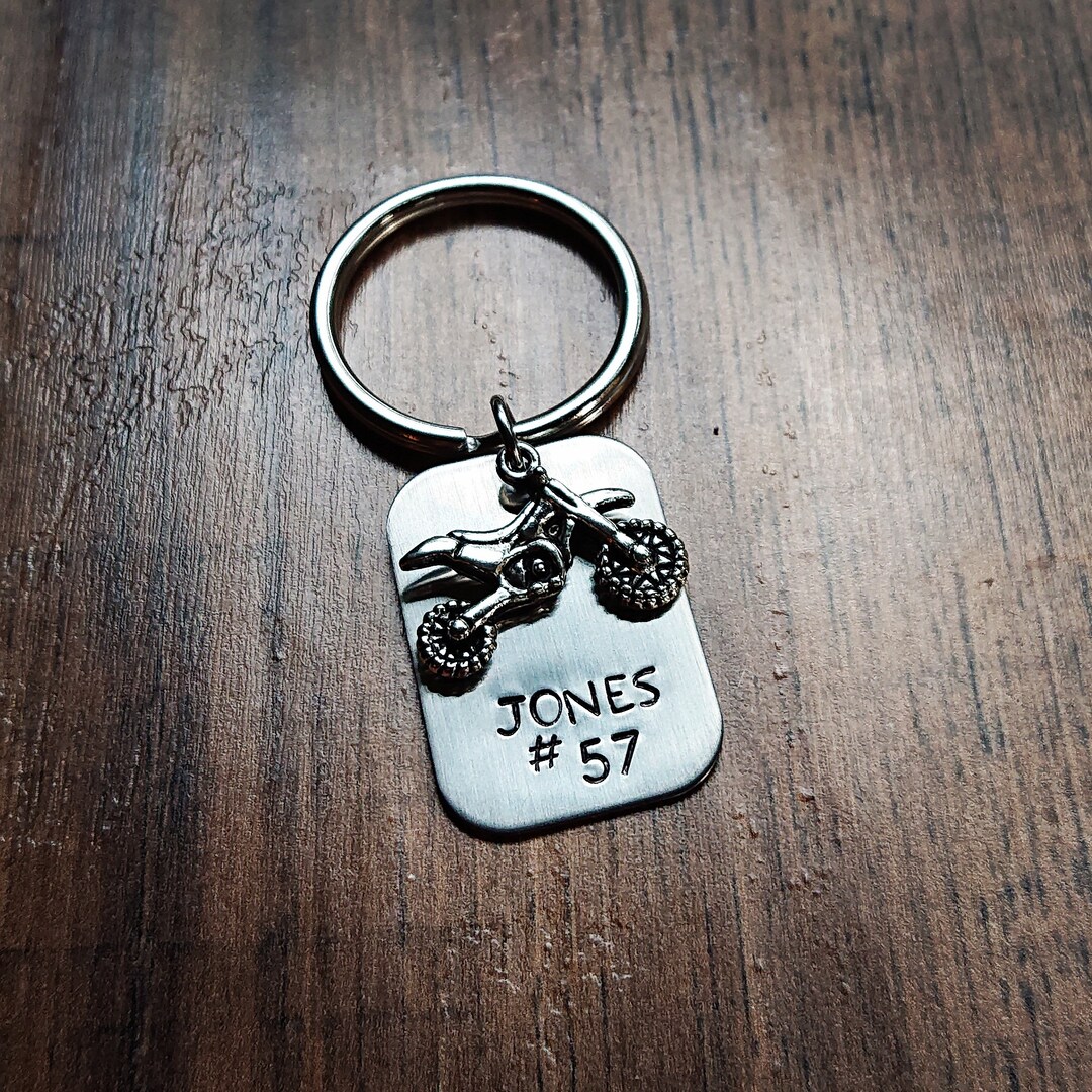 Personalized Dirt Bike Keychain - Motocross - Motomom - Dirt Bike Gifts ...