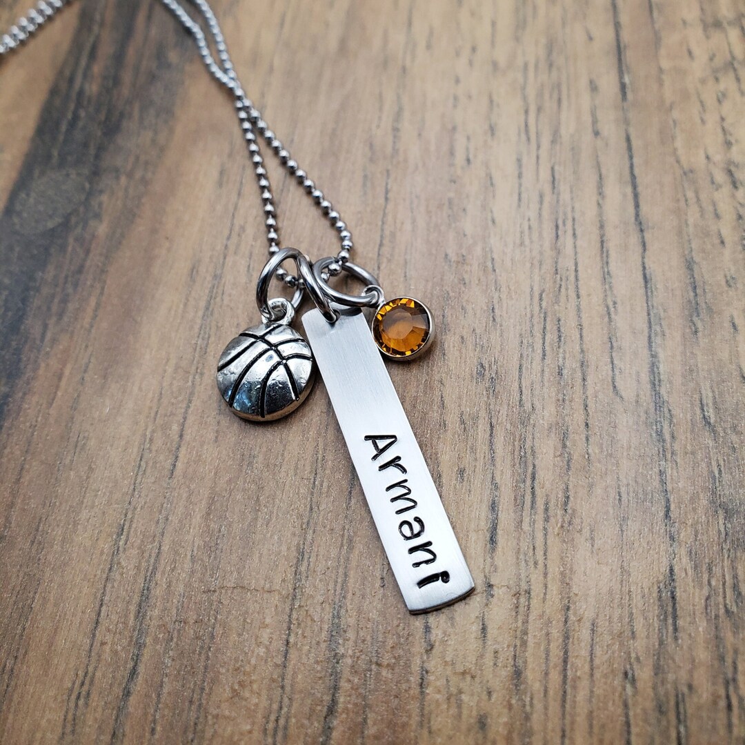 Basketball Necklace, Girls Basketball Gift, Personalized Basketball ...