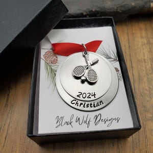 Tennis Christmas Ornament, Personalized Holiday Team Gift, Tennis Coach ...