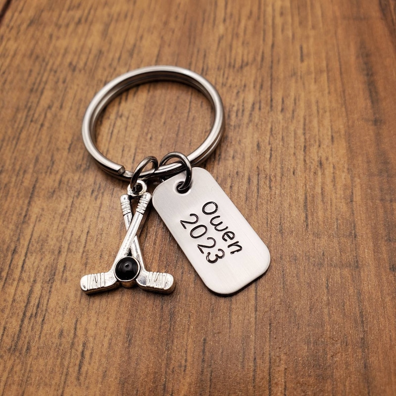 Hockey Keychain - Etsy