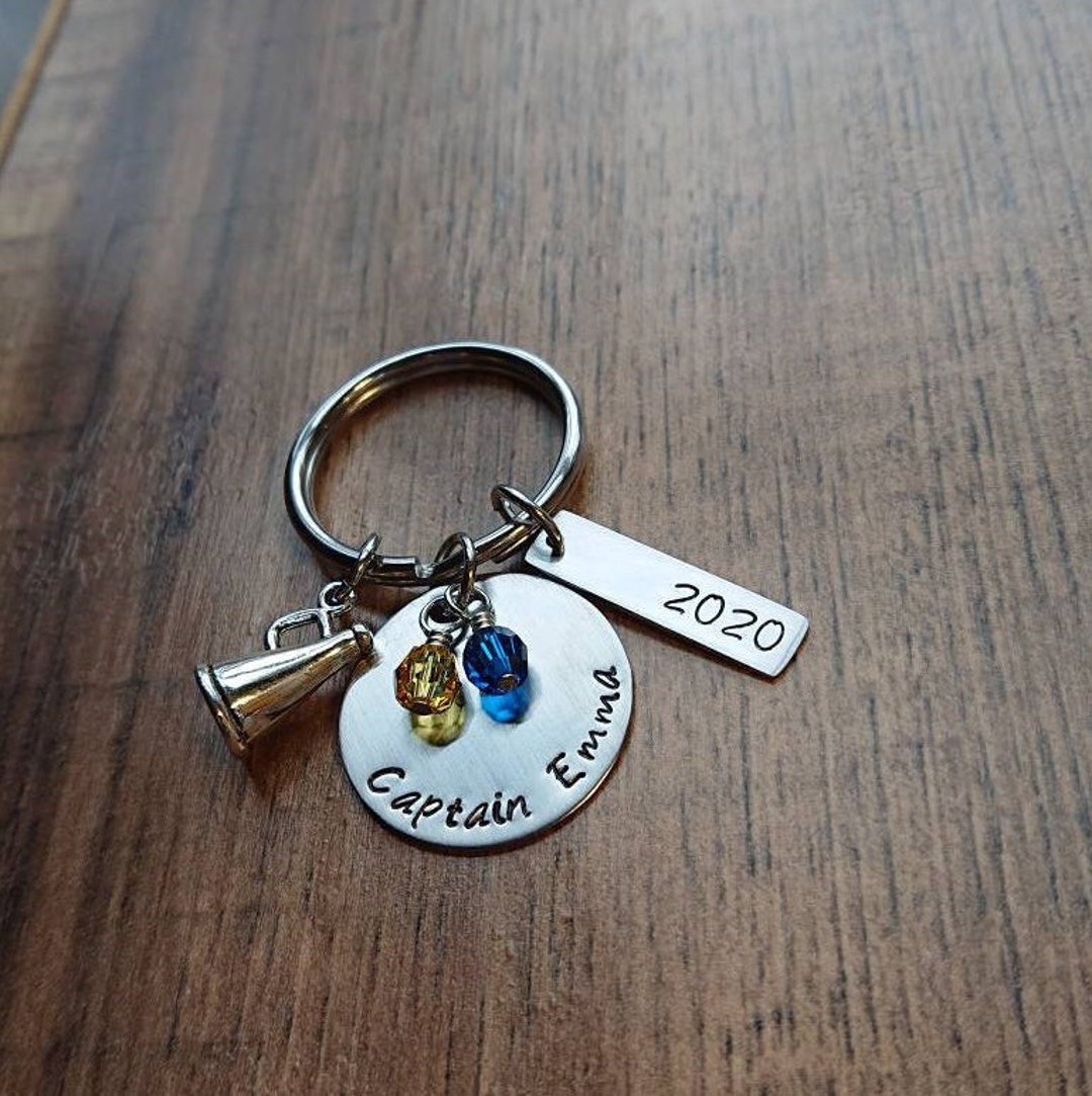 Cheer Captain Keychain, Cheerleader Gift, Cheerleading Gifts, Cheer ...