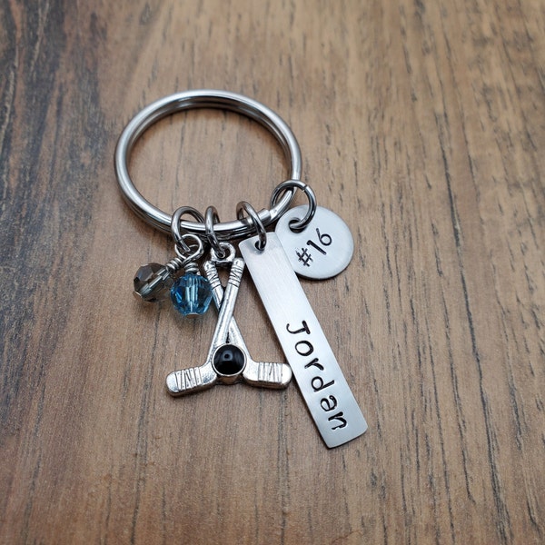 Hockey Keychain - Etsy