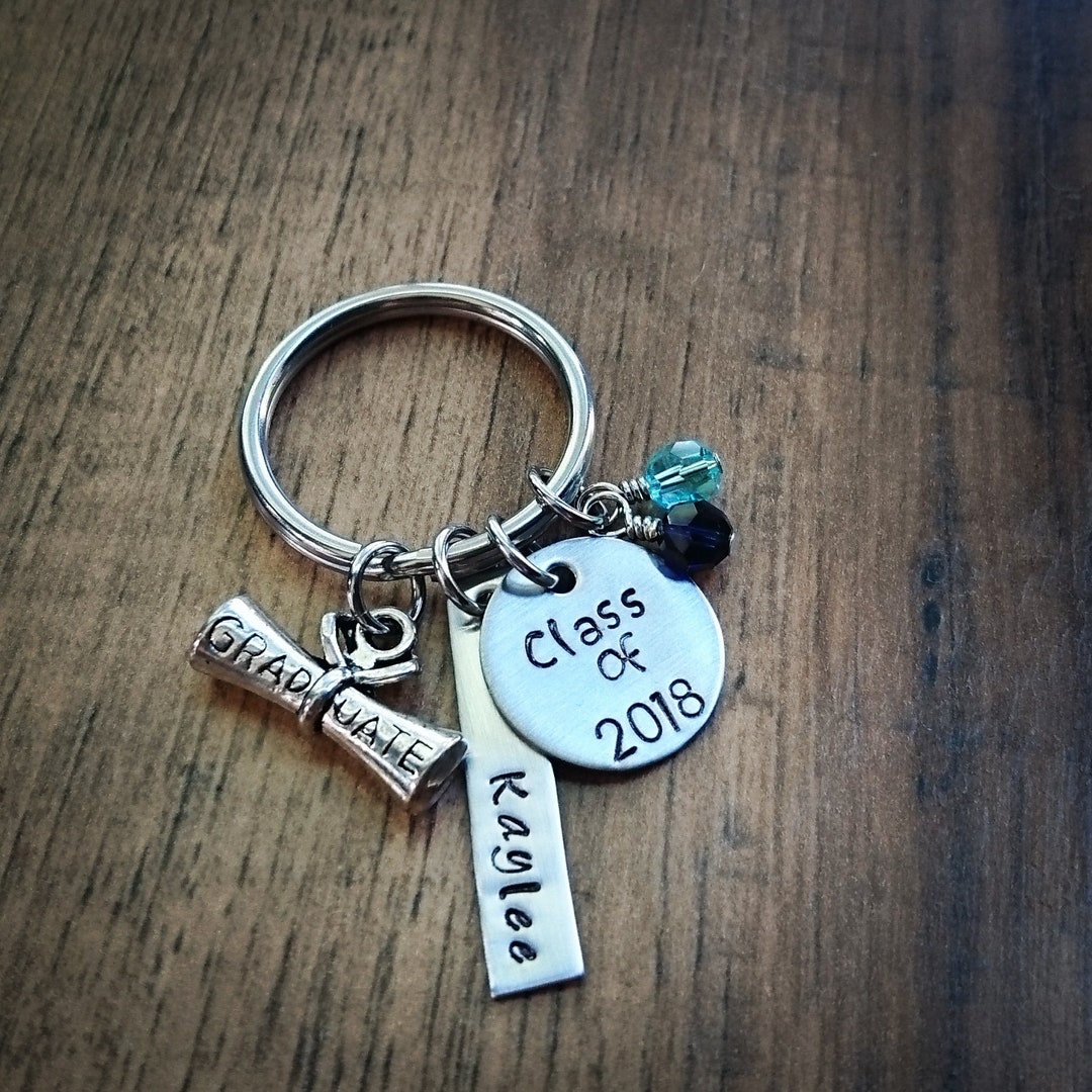 Personalized Senior Gift, Graduation Gift for Girl, Graduation Keychain ...