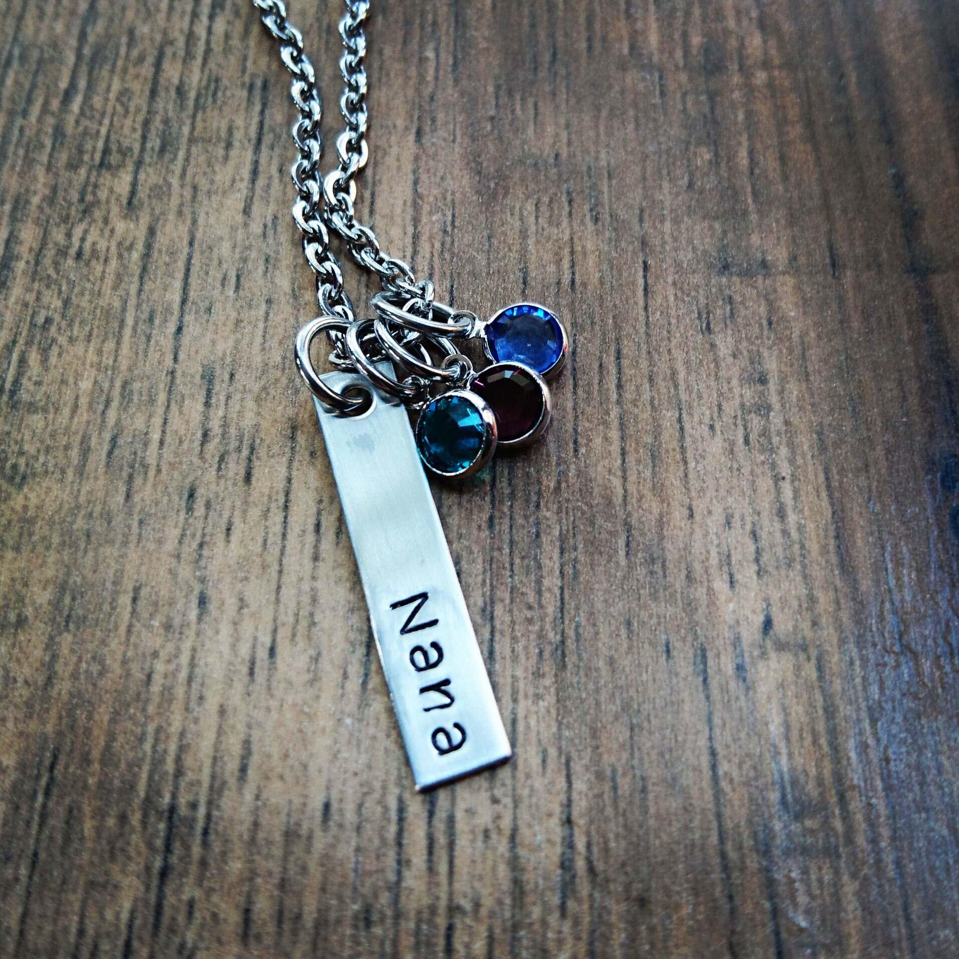 Nana Necklace Nana T Birthstone Necklace Mothers Day Etsy