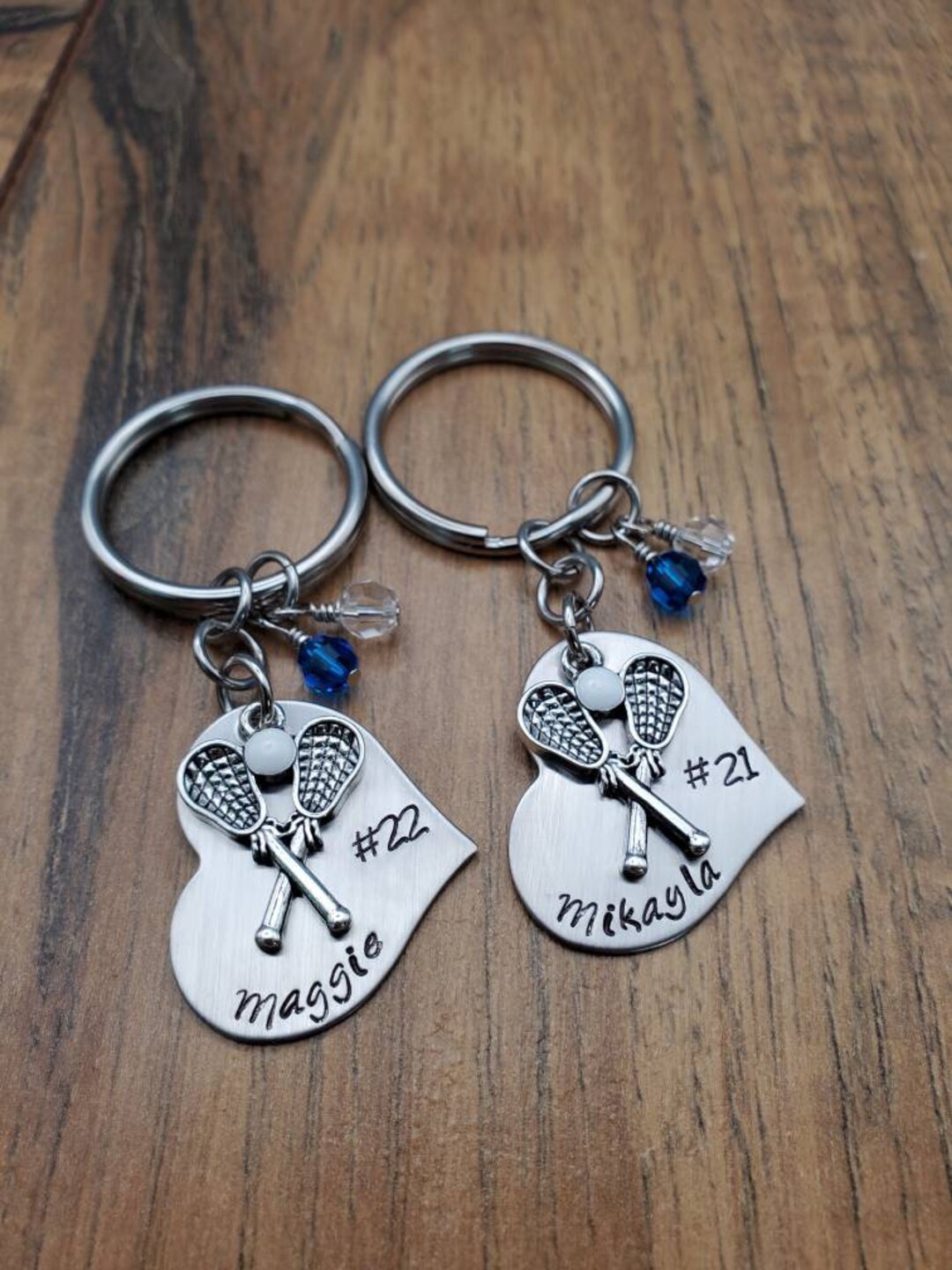 Lacrosse Keychain Girls Lacrosse Keychain Lacrosse Gifts Team Colors ...