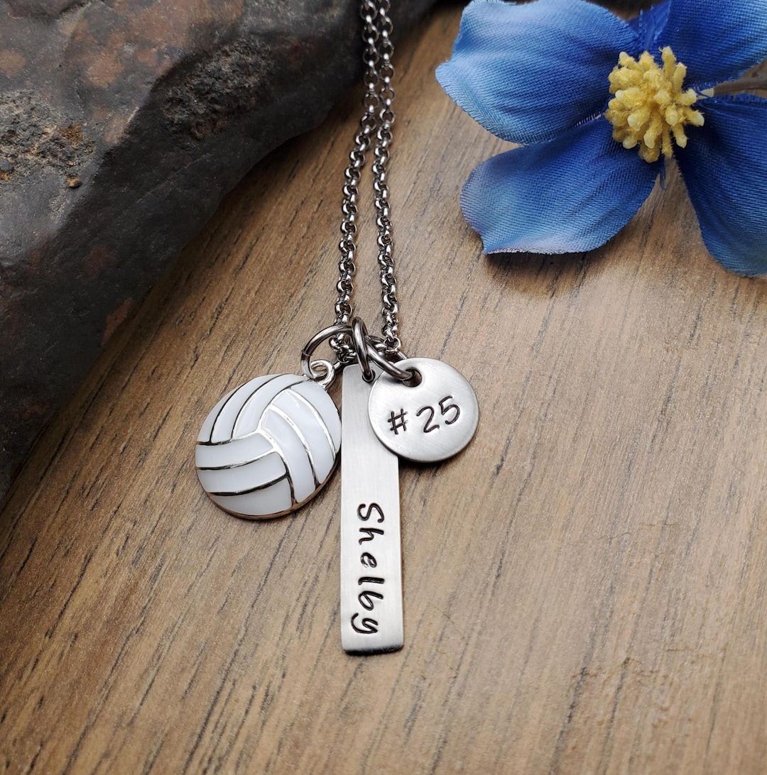 Personalized Volleyball Necklace for Girls, Volleyball Team Gifts ...