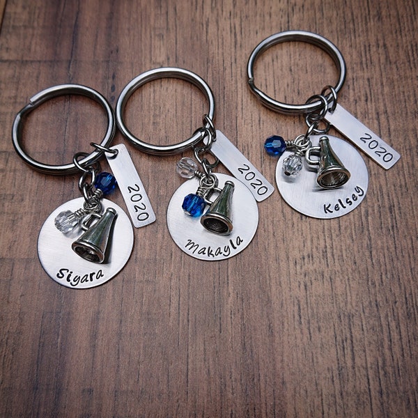 Cheerleading Personalized Keychain - Etsy