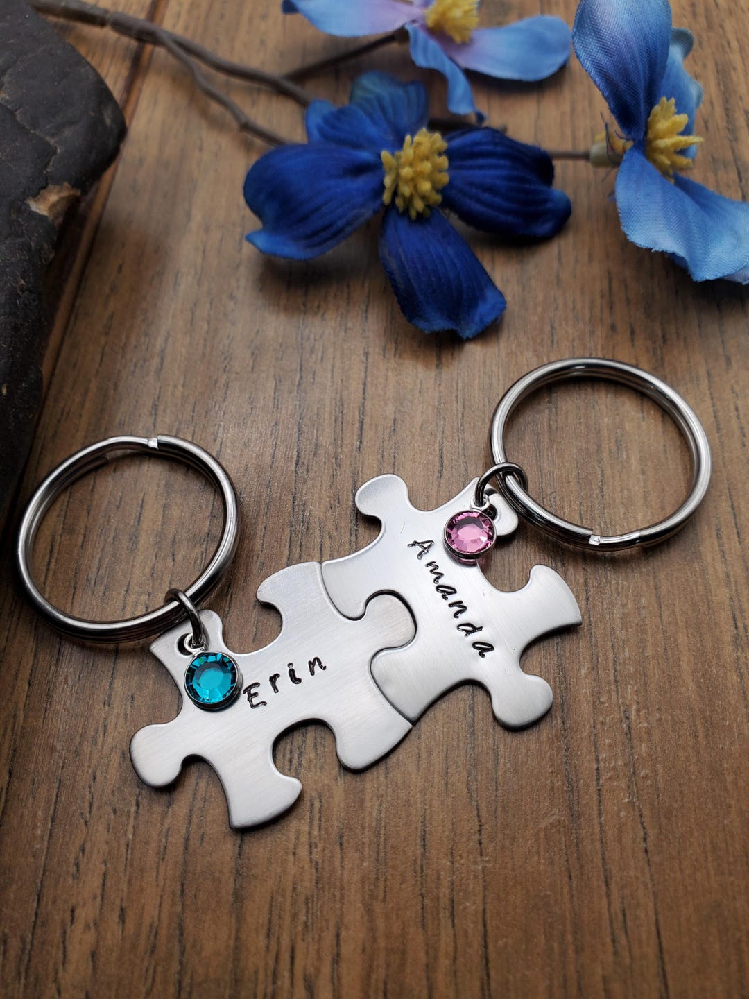 Puzzle Piece Keychain, Anniversary Keychains, Best Friend Keychains ...