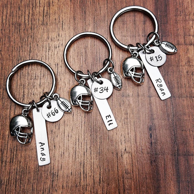 Football Gifts for Boys Football Mom Keychain Football - Etsy