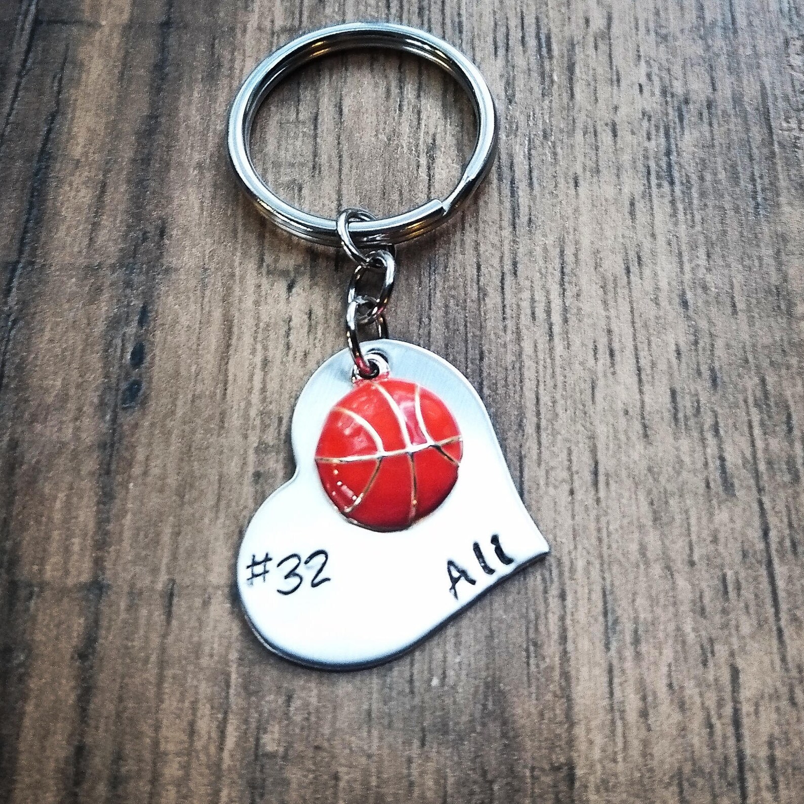 Hand Stamped Personalized Basketball Keychain Basketball Gift - Etsy