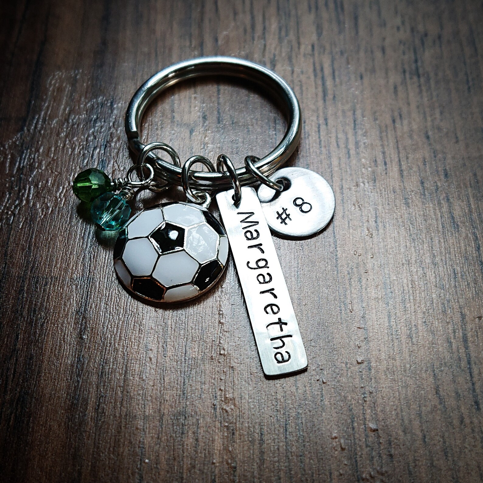 Hand Stamped Personalized Soccer Keychain Soccer Team Gift - Etsy