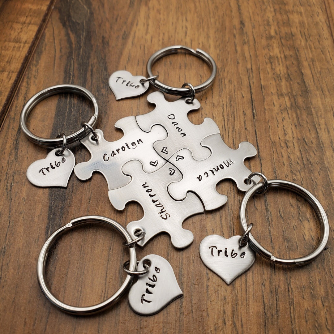 Puzzle Piece Tribe Keychains, Best Friend Puzzle Piece Keychains ...