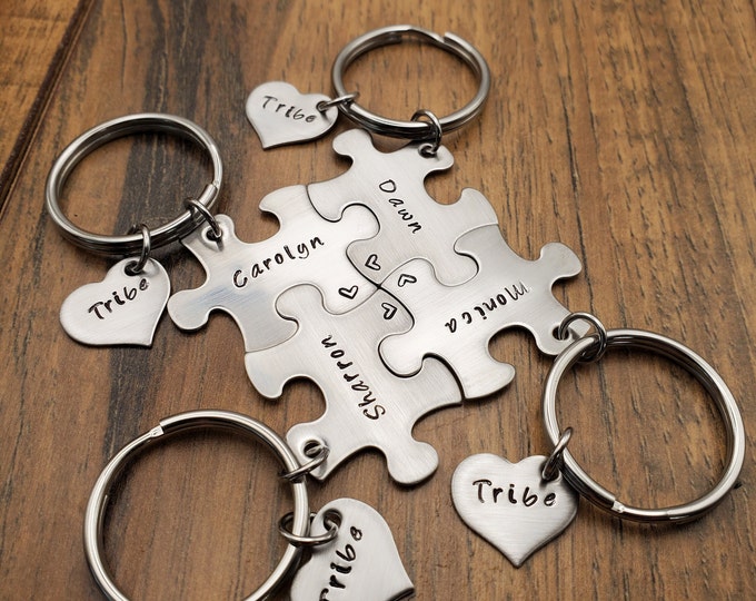 Puzzle Piece Tribe Keychains, Best Friend Puzzle Piece Keychains ...