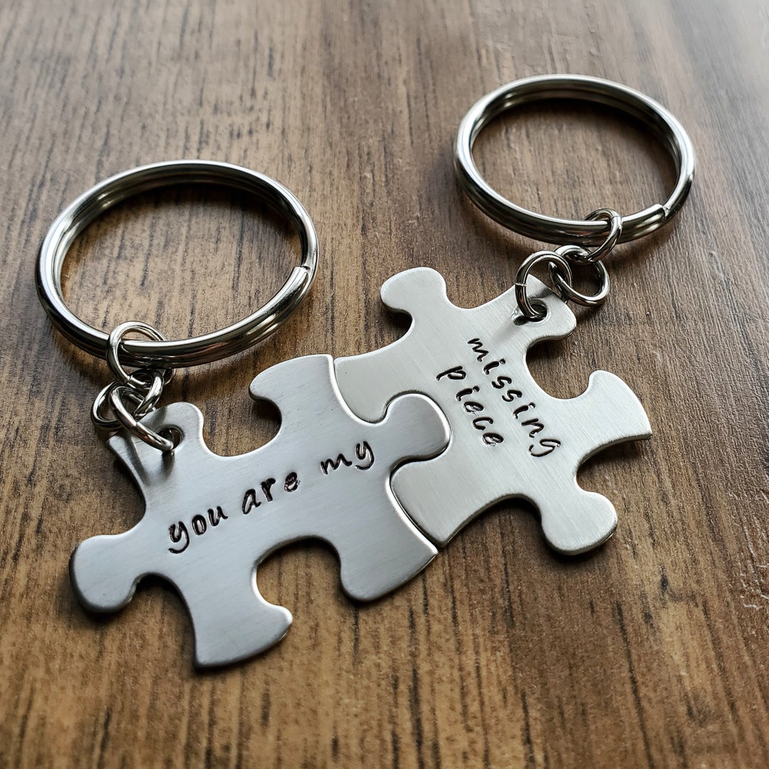 You Are My Missing Piece Keychain - Puzzle Pieces Keychain Set ...
