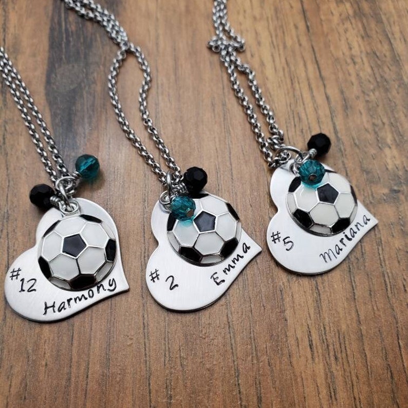 Soccer Necklace, Soccer Gift for Girls, Personalized Soccer Team Gifts ...