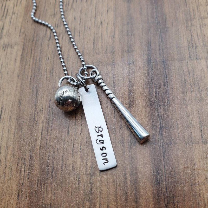 Baseball Necklace - Etsy