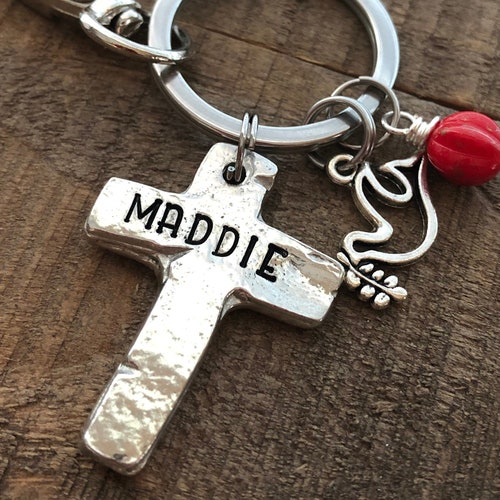 Confirmation Keychain Confirmation Gift Cross Key Chain - Etsy