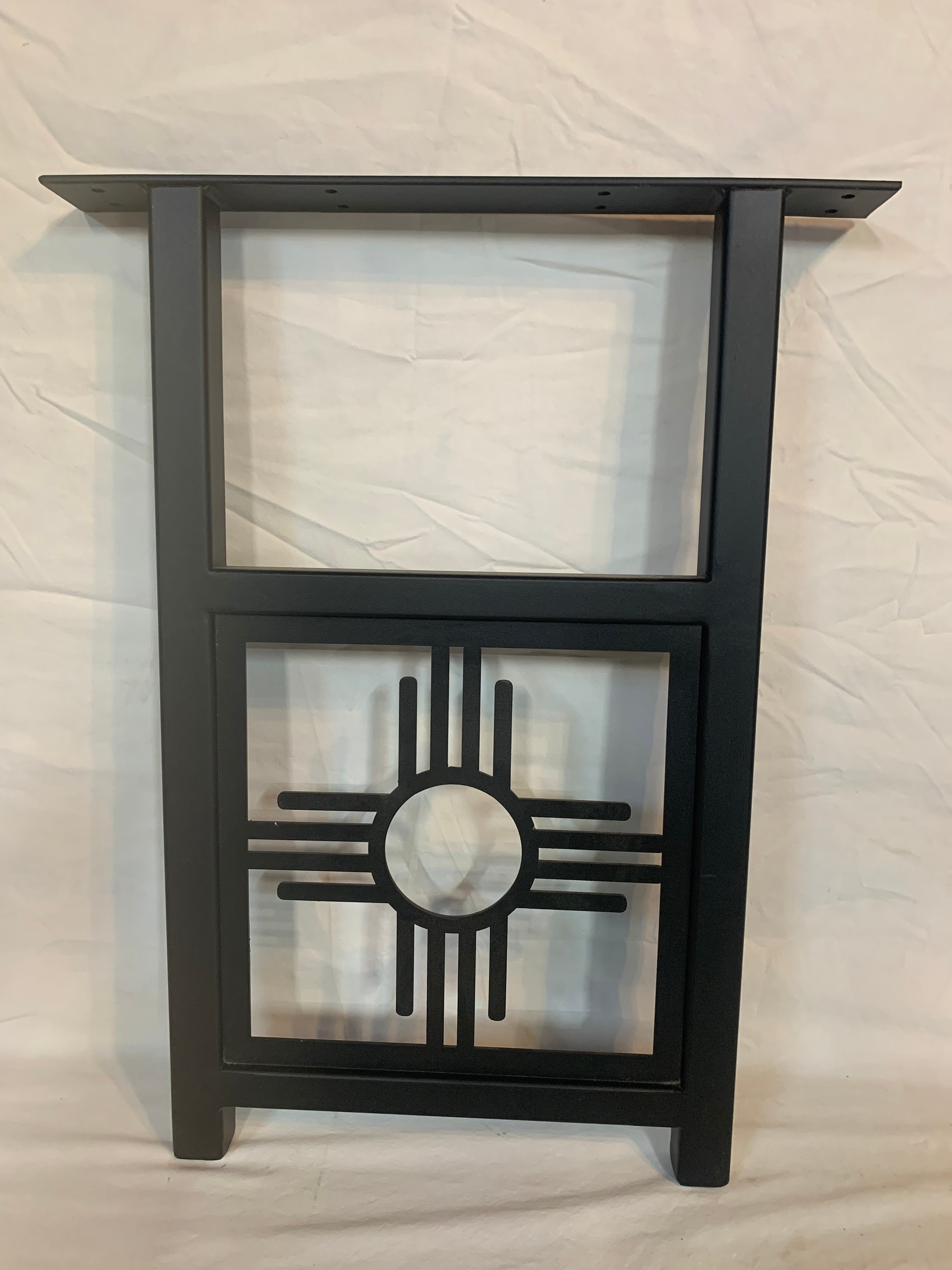 Awesome Laser Cut Steel End Table Legs With New Mexico Zia Symbol ...