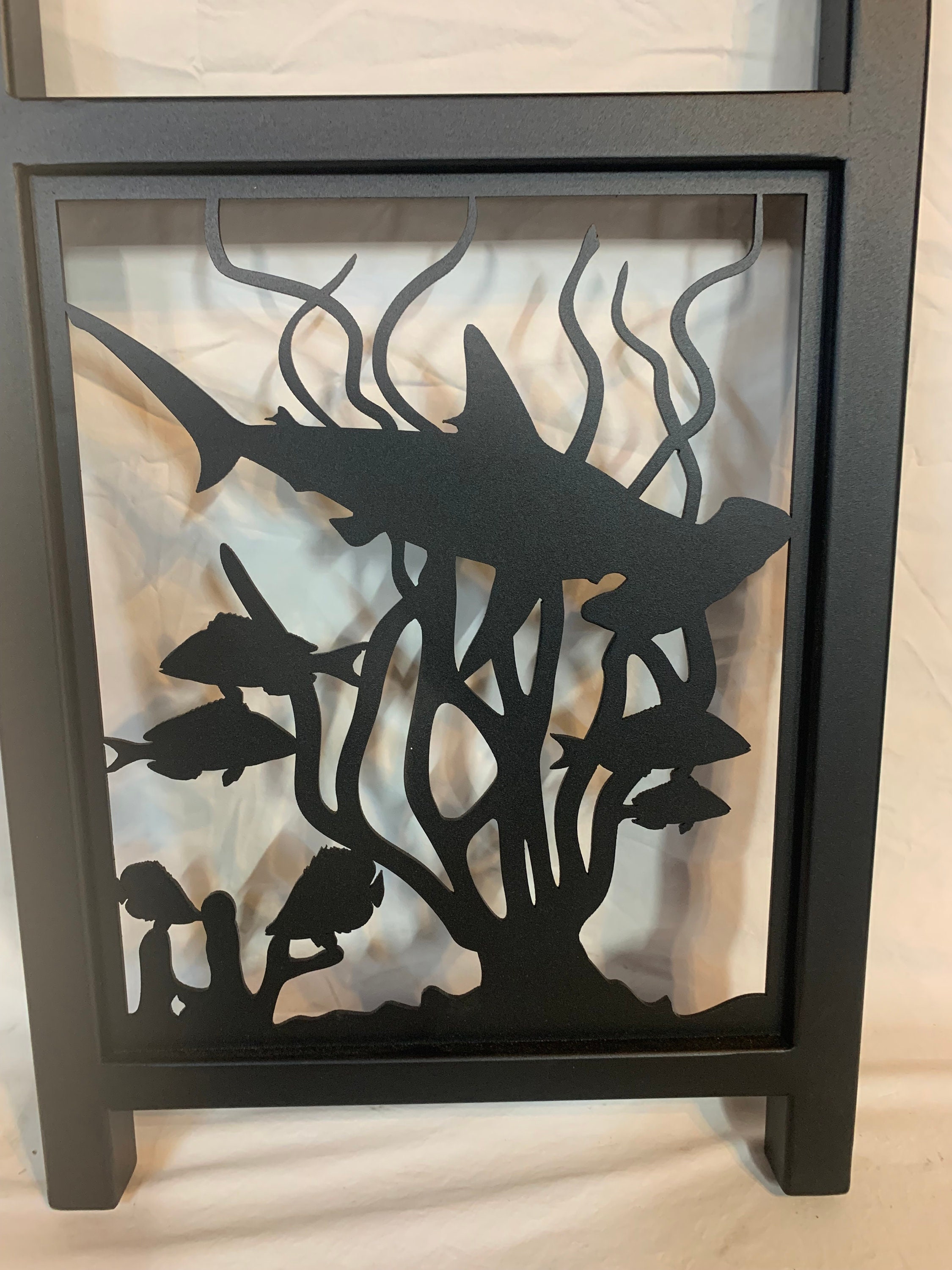 Awesome Laser Cut Steel End Table Legs With HAMMERHEAD SHARK Ocean ...