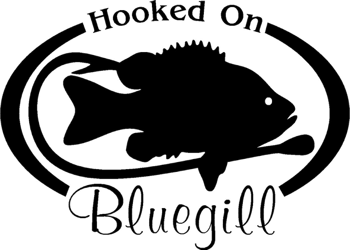 HOOKED ON Freshwater Fish Decals Crappie, Bluegill, Walleye, Trout and ...
