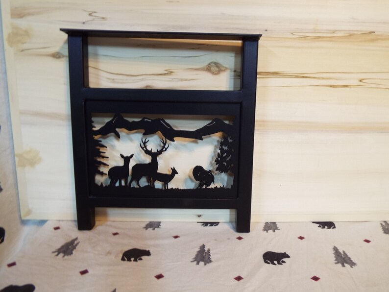 Laser Cut Steel Whitetail Deer Scene Industrial Table Legs for Your ...