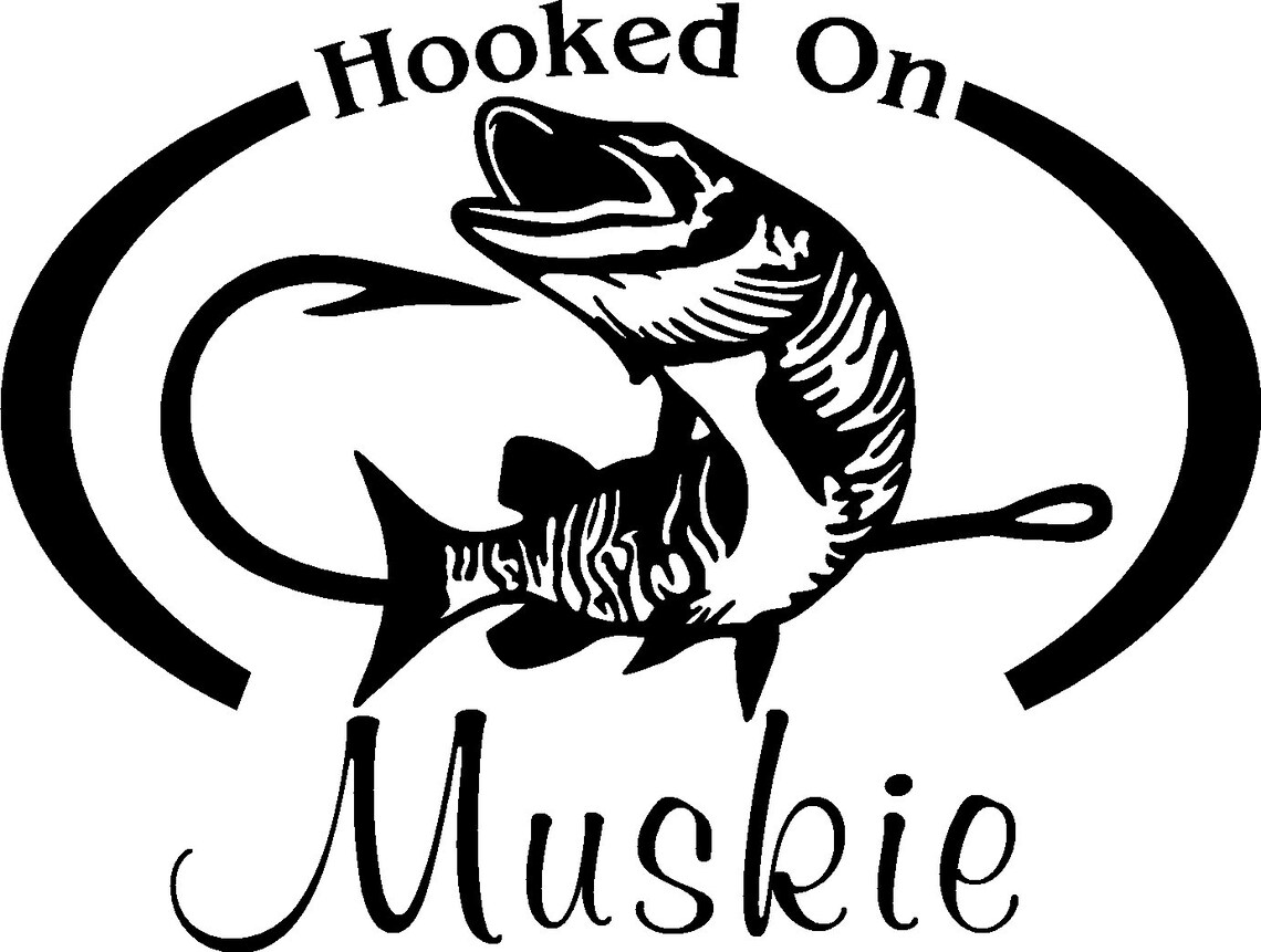 HOOKED ON Freshwater Fish Decals Crappie Bluegill Walleye | Etsy