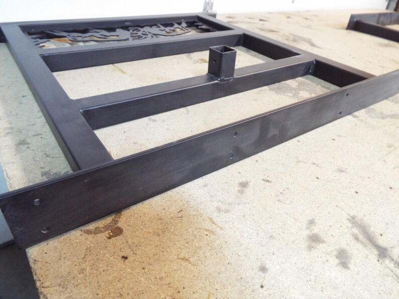 Laser Cut Steel Whitetail Deer Scene Industrial Table Legs for Your ...