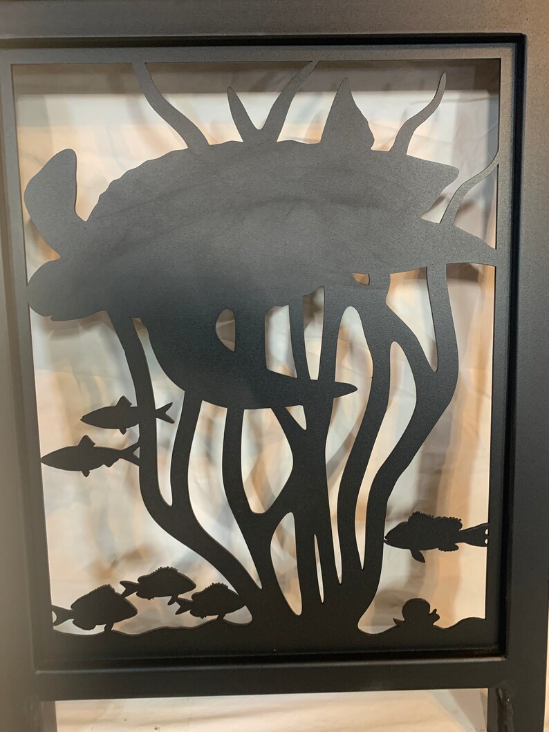 Awesome Laser Cut Steel End Table Legs With LEATHERBACK TURTLE Ocean ...
