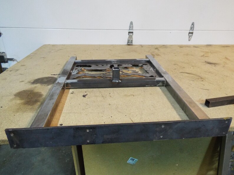 Laser Cut Steel Whitetail Deer Scene Industrial Table Legs for Your ...