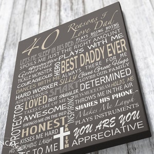 Reasons I Love Dad, Reasons I Love My Father, Father's Day Gift From ...