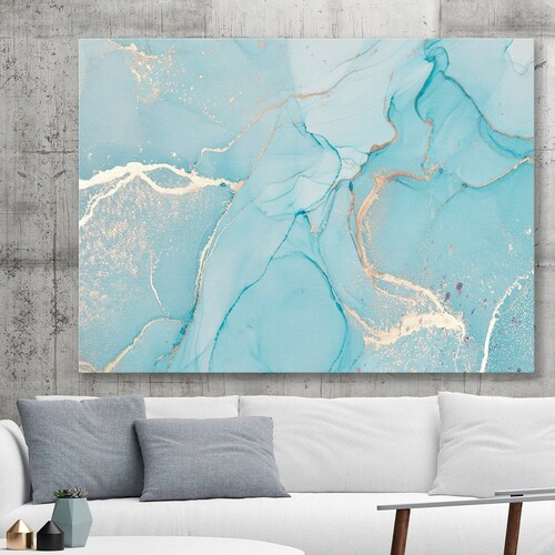 Marble Canvas Print Large Marble Art on Canvas Modern Wall - Etsy
