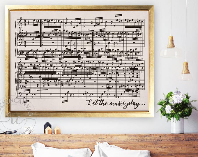 Sheet Music Art : Vintage 1800s Tribute to Music - Sheet Music Art ...