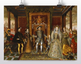 An Allegory of the Tudor Succession, the Family of King Henry VIII Fine ...