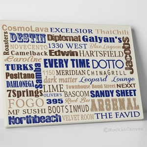 Personalized Subway Art Canvas Print, Custom Typography Word Art - Etsy
