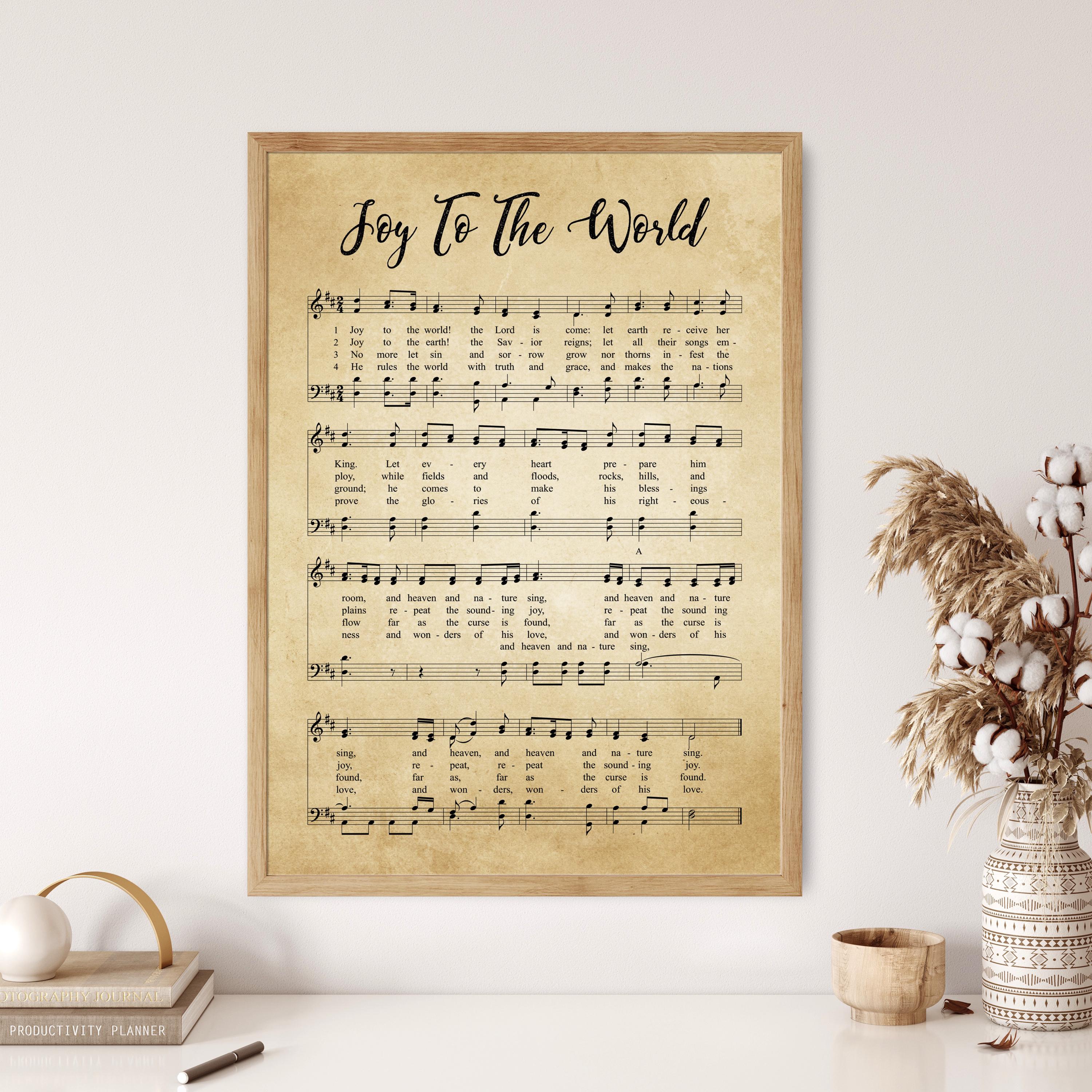 Joy to the World Music Sheets Printable Vintage Sheet Music Digital ...