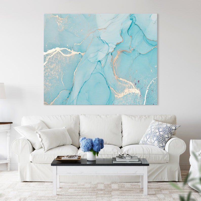 Marble Canvas Print Large Marble Art on Canvas Modern Wall - Etsy