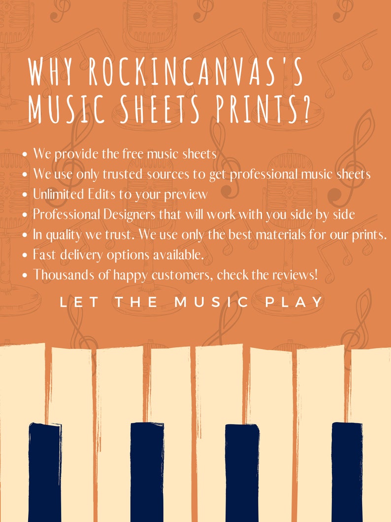 Music Sheets Print, Custom Paper Anniversary, Music Notes Art - Etsy