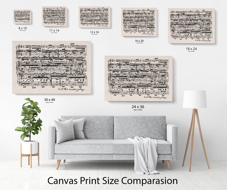Music Notes Art, Custom Song Music Sheets Print on Canvas - Etsy