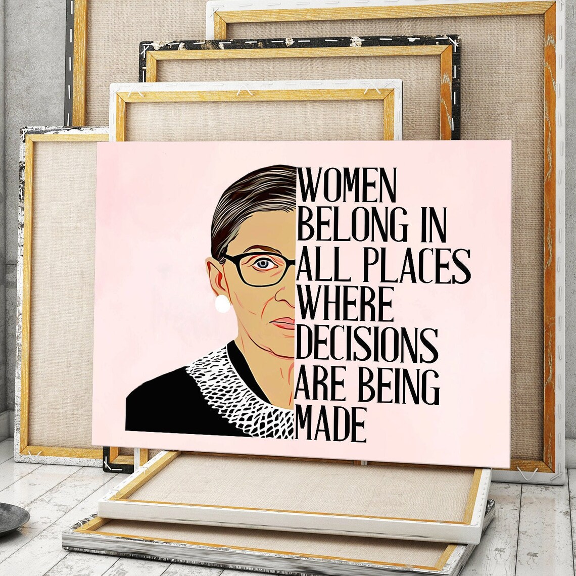 Ruth Bader Ginsburg Quote Canvas Ginsburg Quotes Print RBG Quotes RBG ...