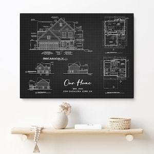 Custom Blueprint House Poster, Custom Digital Floor Plan, Custom Home ...