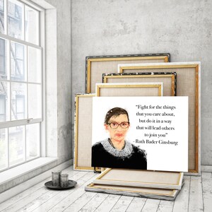 Ruth Bader Ginsburg Quote Canvas Ginsburg Quotes Print RBG Quotes RBG ...