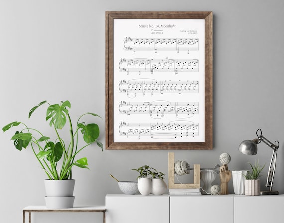 Framed Sheet Music Art