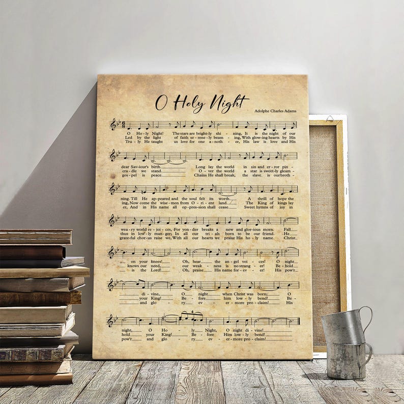 O Holy Night Music Sheets Printable Vintage, Christian - Etsy