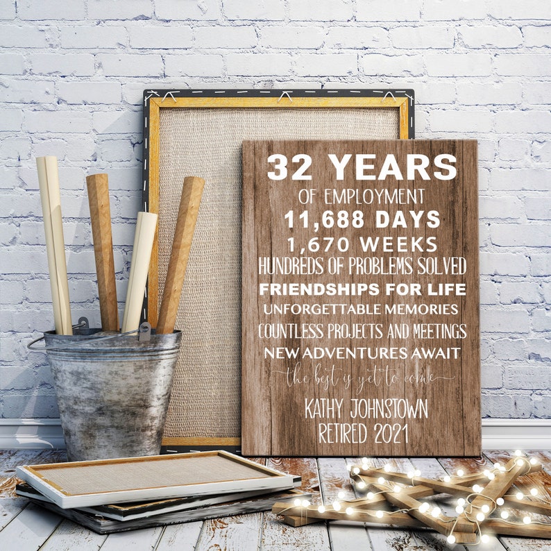 Retirement Gift for Women, Custom Retirement Gift Print Sign ...