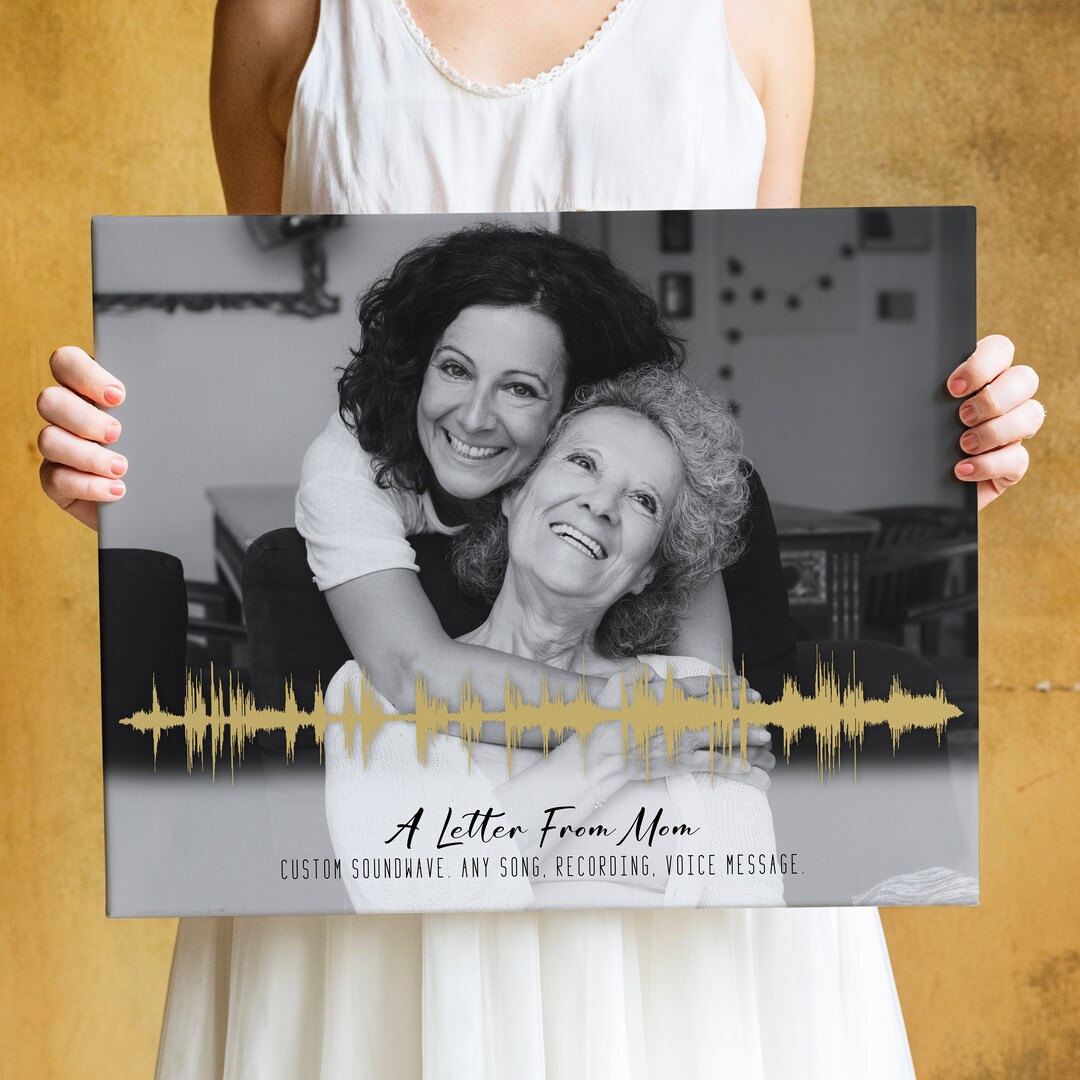 Custom Soundwave Art, Voice Memorial Gift, Loss of Mother Custom Voice ...