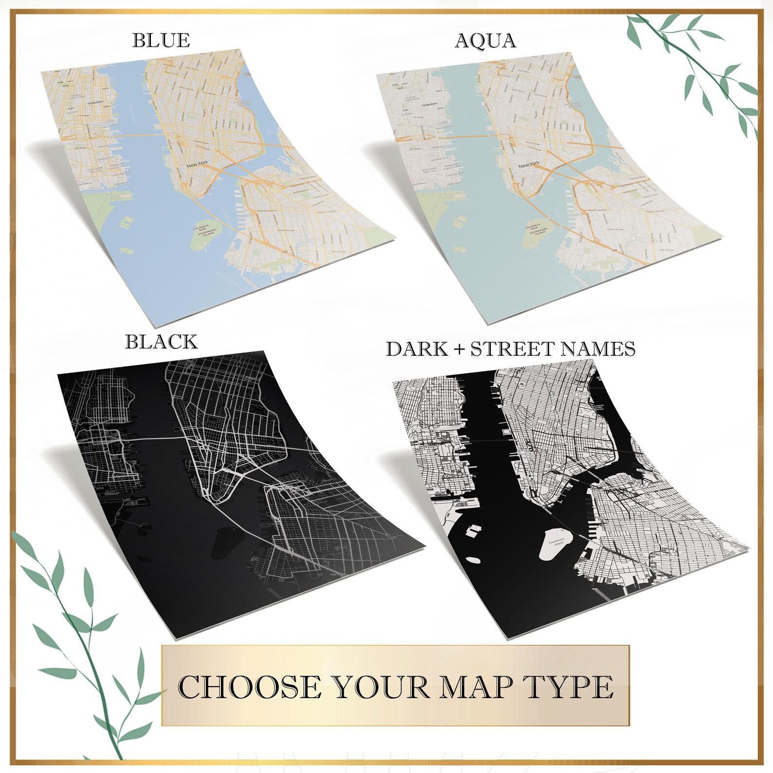 Custom Map Poster Any City Map Custom Map Personalized Map - Etsy