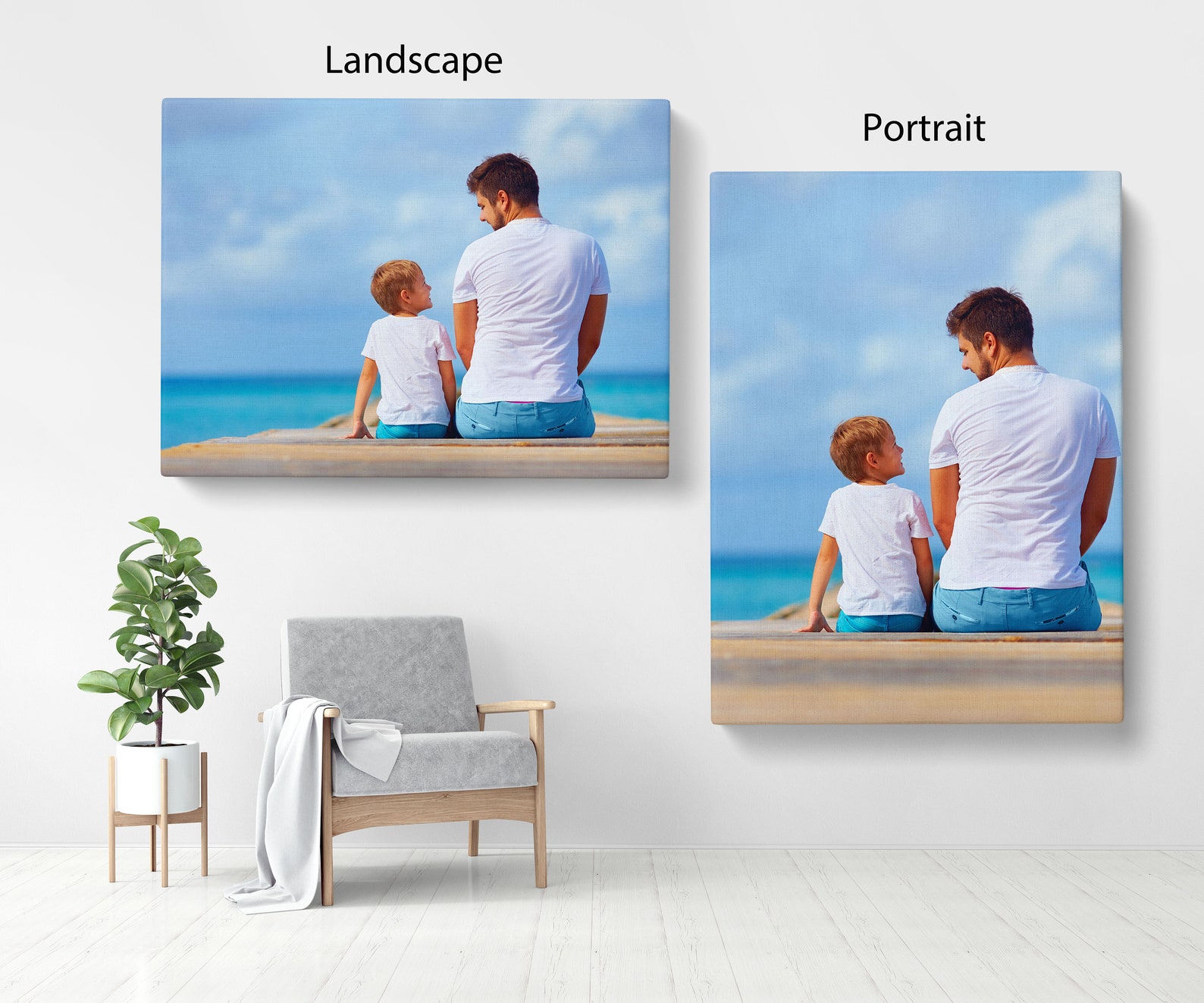 Photo to Canvas All Sizes My Photo to Canvas Picture Custom - Etsy